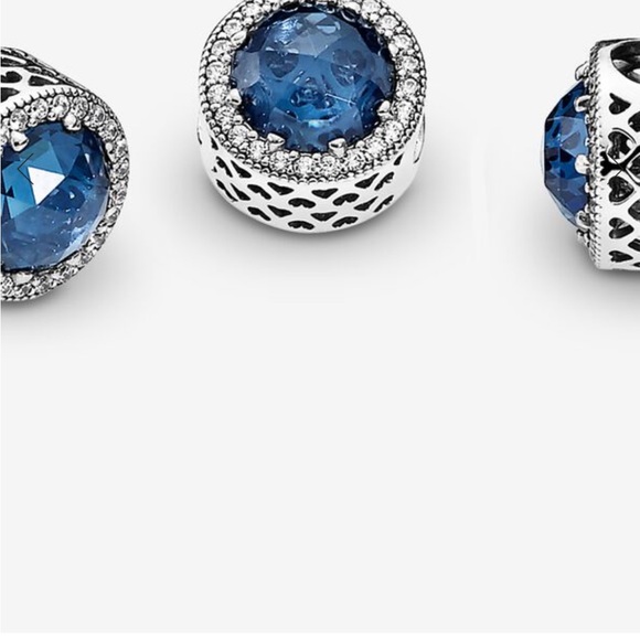 Pandora | Jewelry | Nwt Pandora Sparkling Blue Crystal Charm 79725nmb ...